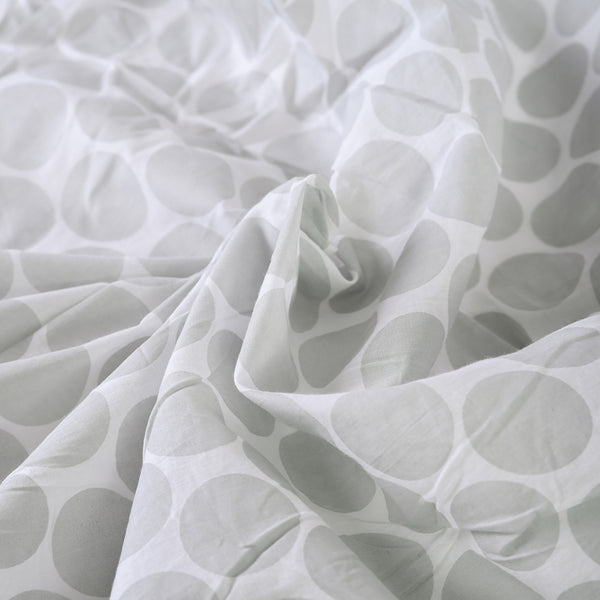 Grey polka print sheer fabric – Vliving